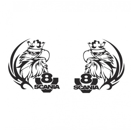 Sticker Set Scania V8 30 cm, Creative Rey® - eMAG.ro