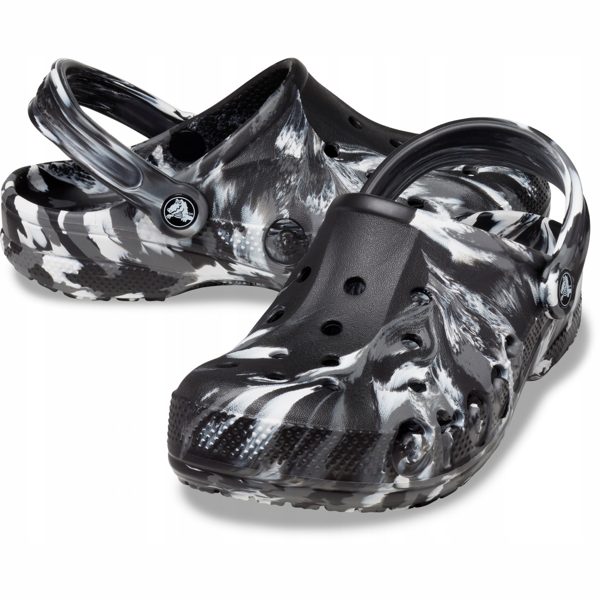 Saboti Barbati, Crocs, Baya Marbled Clog, Croslite, Negru, 42-43 EU ...