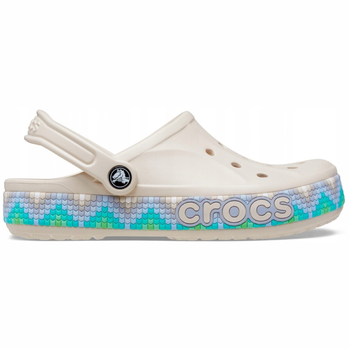 Saboti Femei, Crocs, Bayaband Chevron Band Clog, Croslite, Bej, 38-39 EU - eMAG.ro