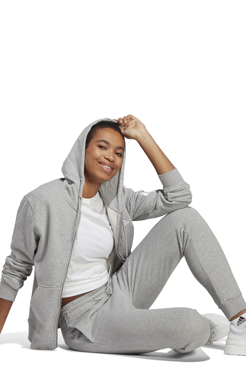 adidas Sportswear, Pantaloni de trening slim fit Essentials Linear, Gri ...