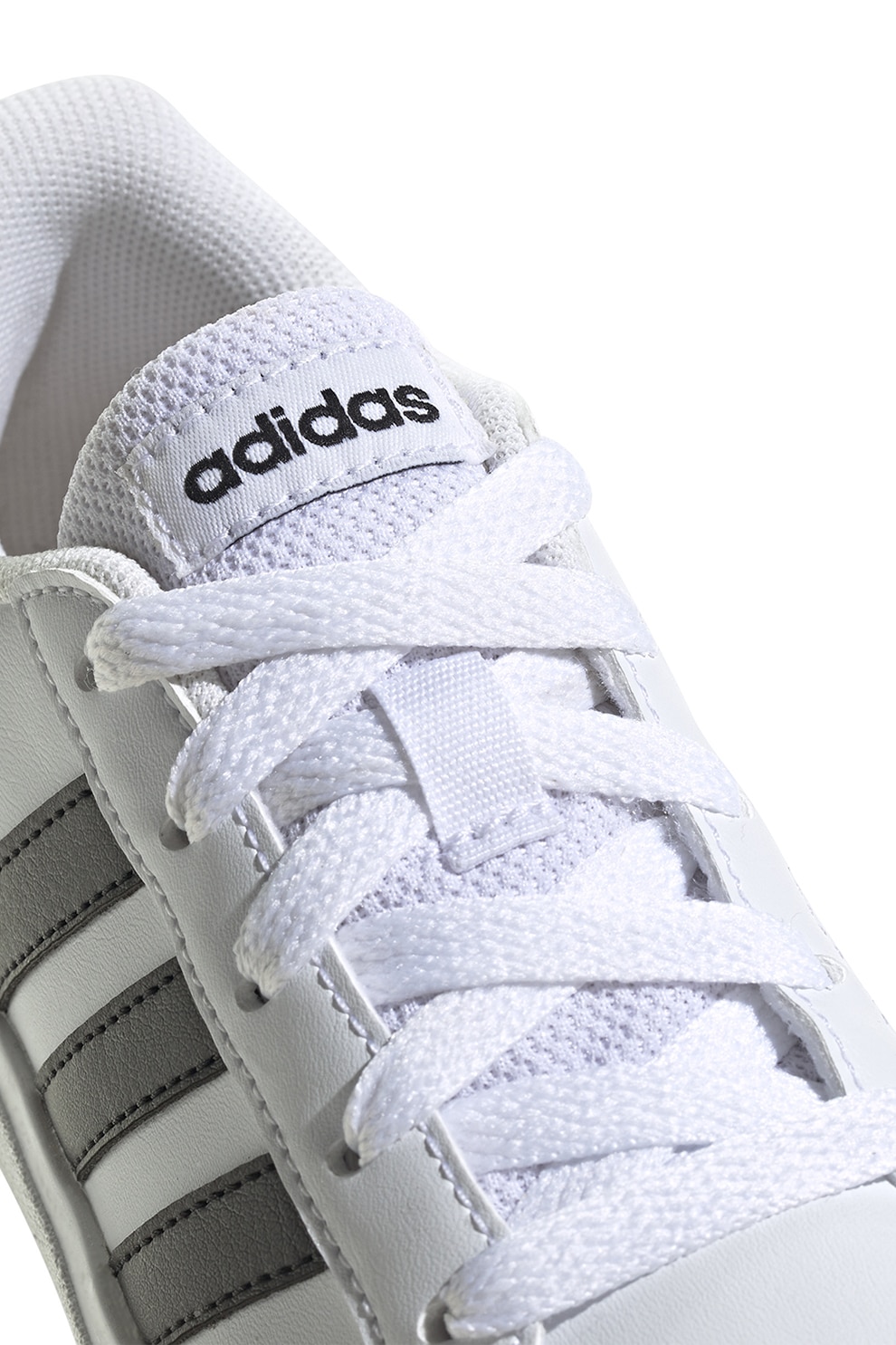 adidas Sportswear, Pantofi sport din piele ecologica Grand Court 2.0, Negru, Alb optic, 34 EU ...