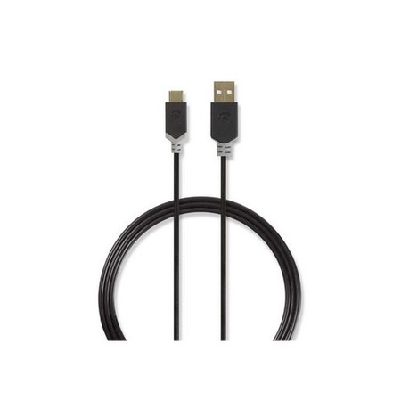 Kábel USB-C 2.0 tata - USB A tata 1m antracit, Nedis - eMAG.hu
