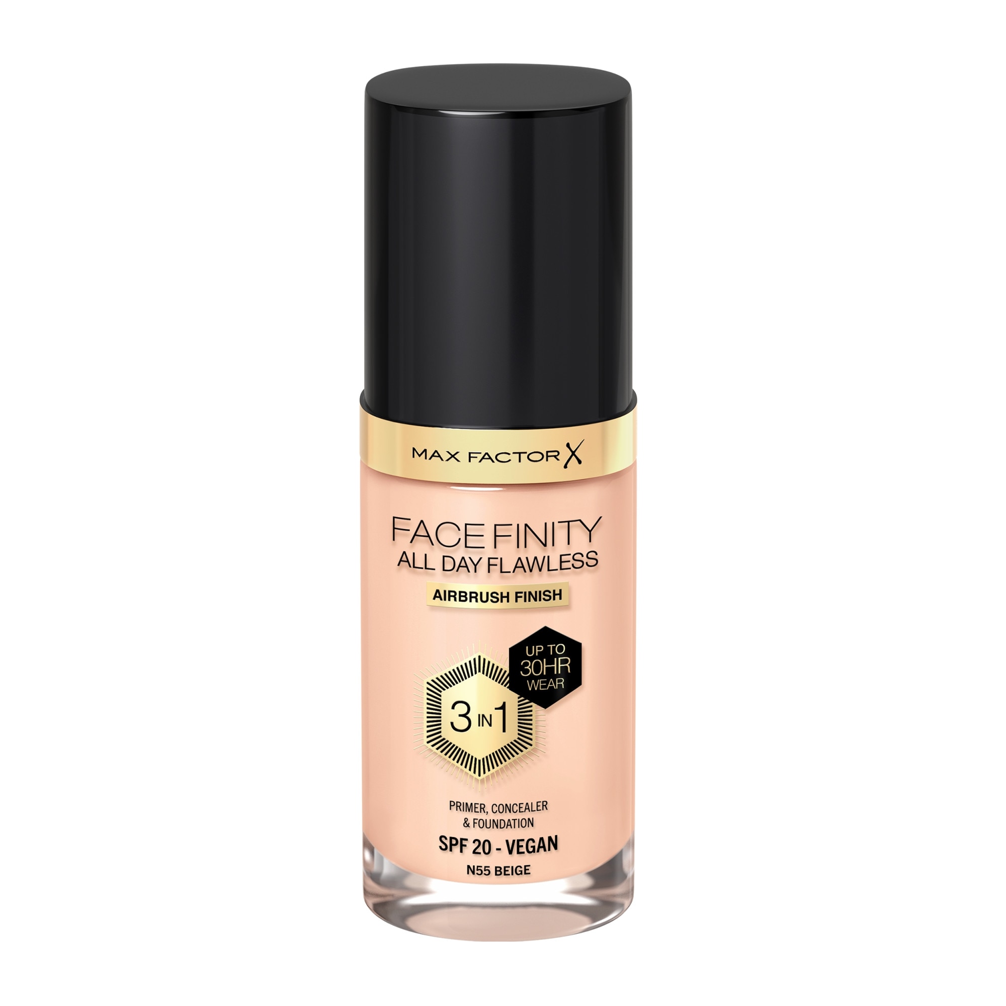 Fond de ten Max Factor Facefinity All Day Flawless 3-in-1 N55 Beige, 30 ...