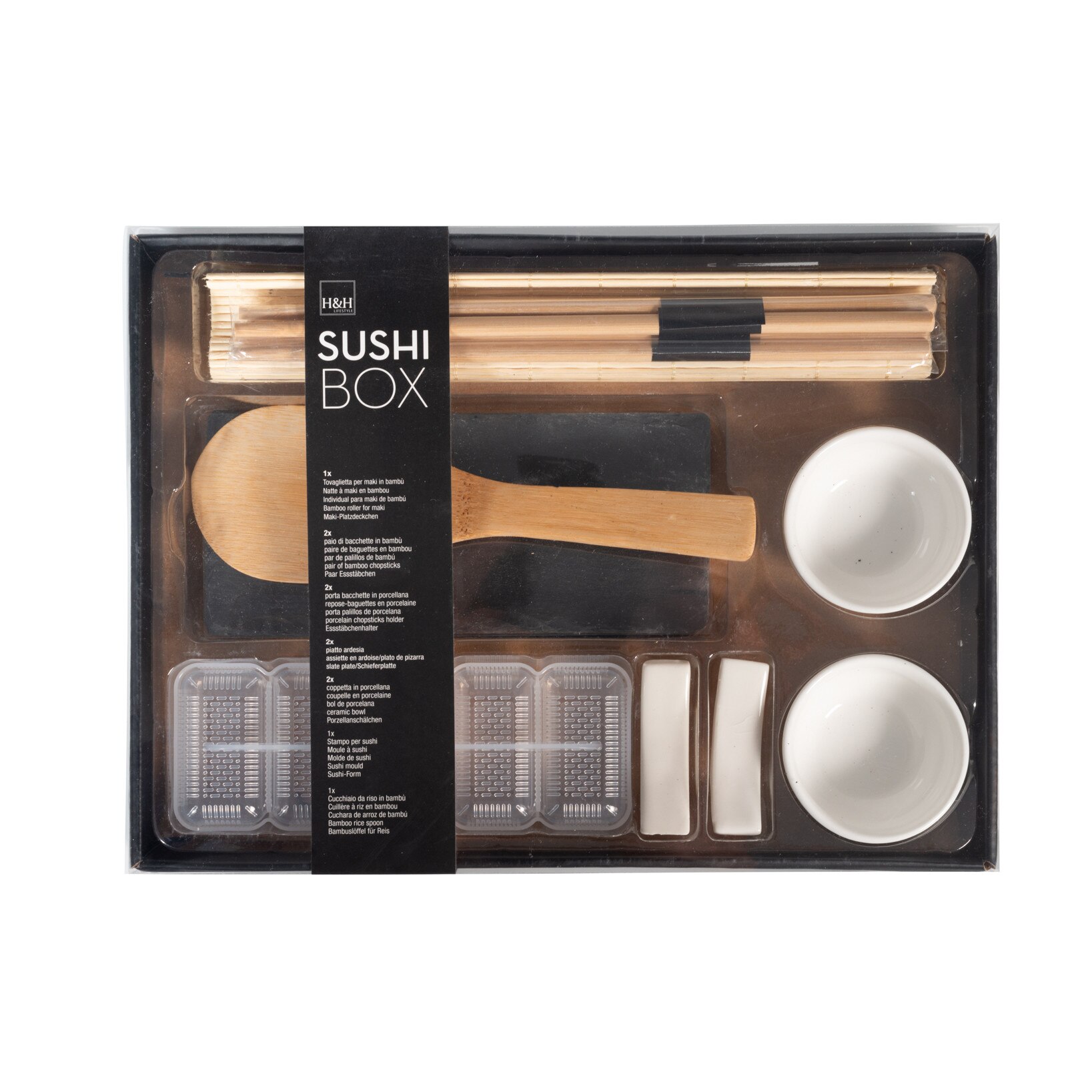 Set pentru 2 persoane, 13 piese servire sushi - eMAG.ro