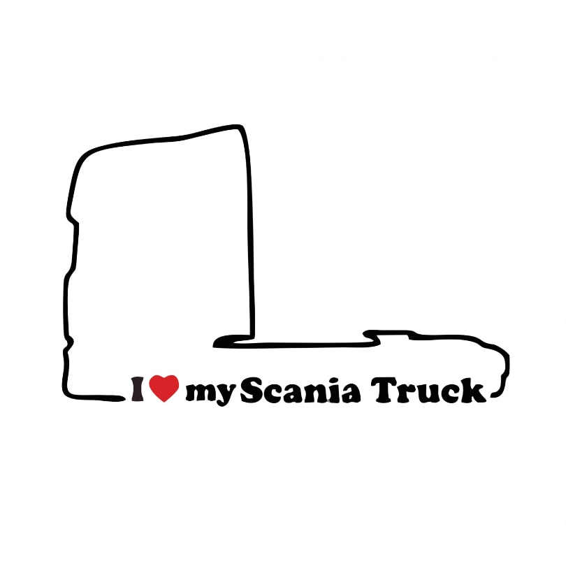 Sticker I LOVE MY SCANIA TRUCK 20 cm, Creative Rey® - eMAG.ro