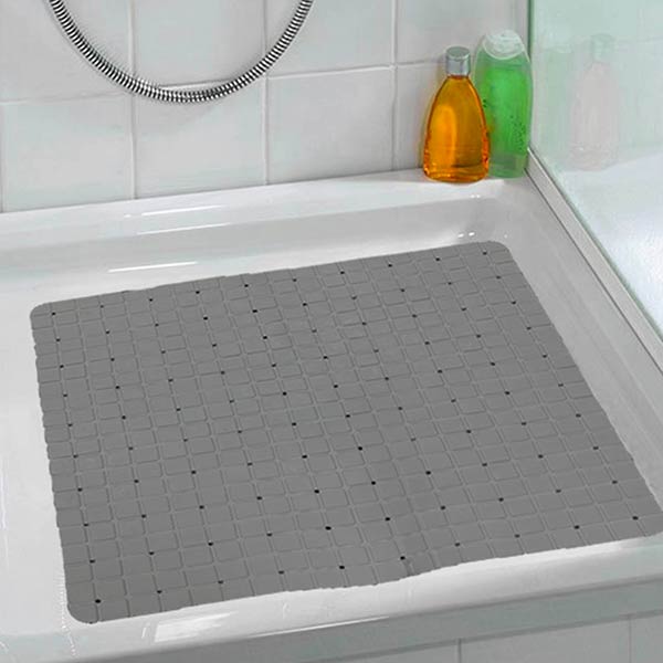 Covor antiderapant cada dus, Frandis, 50x50cm, gri 195163 - eMAG.ro