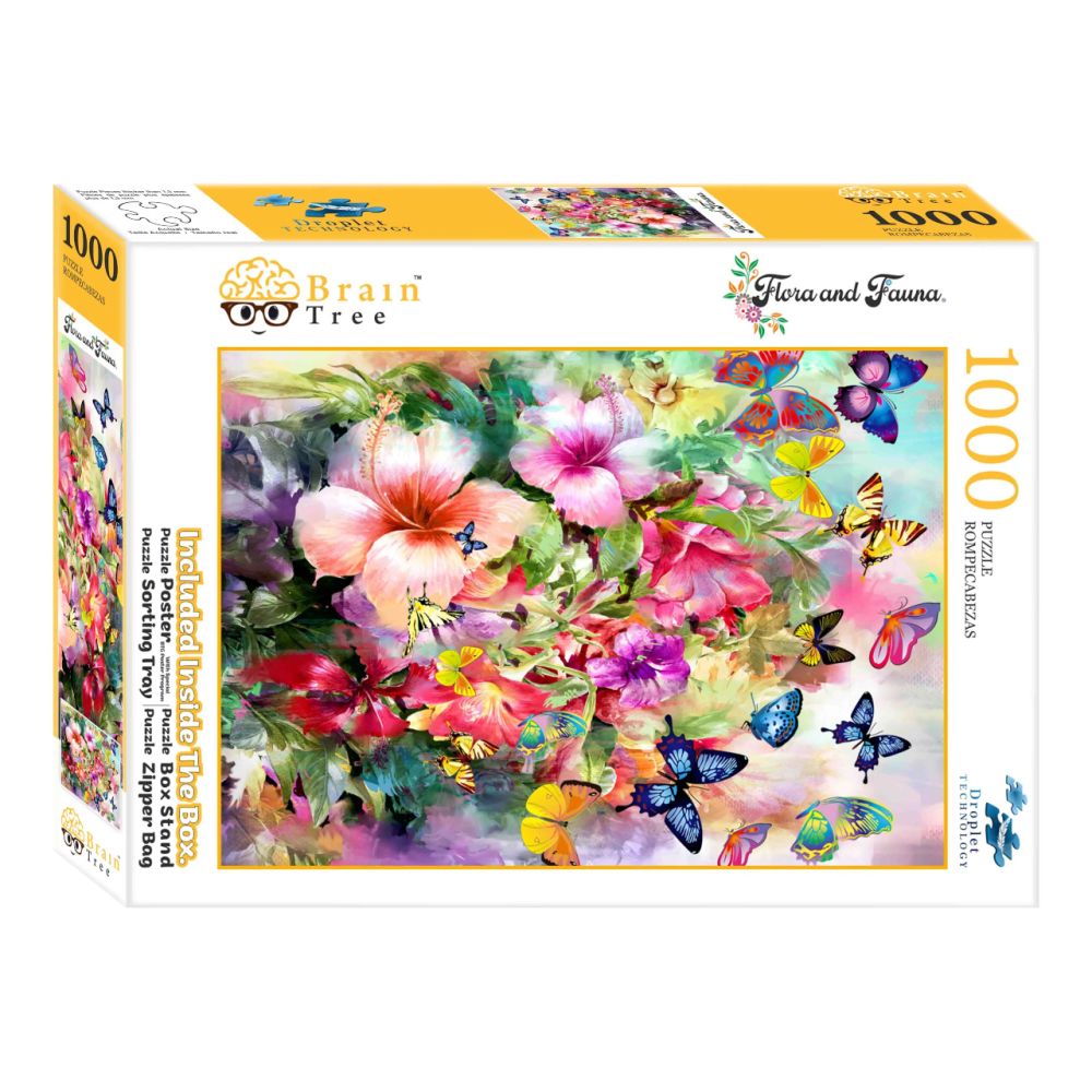 Puzzle Brain Tree Flori si Fluturi, 1000 piese - eMAG.ro