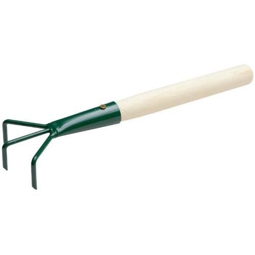 Grebla cu 3 dinti, 25 cm, Lemn, Verde/Crem - eMAG.ro