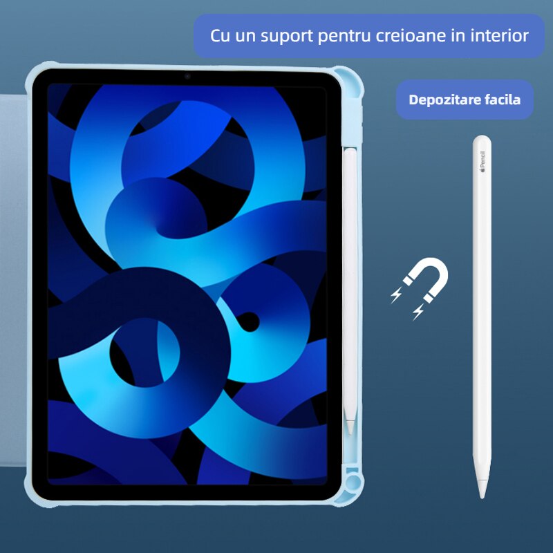 Husa pentru tableta, Cu suport pentru pix, Compatibil cu iPad Air 4 ...