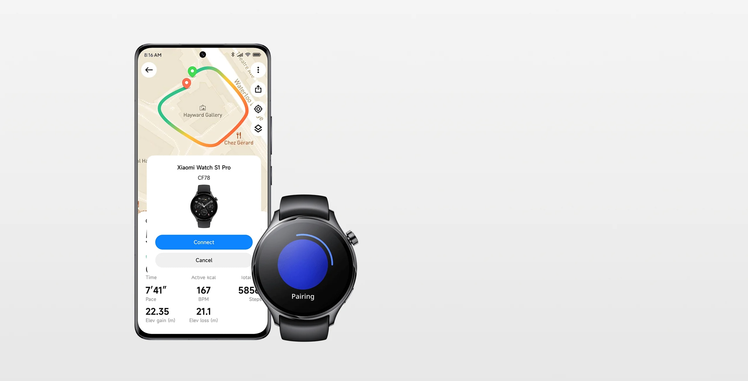Smartwatch Xiaomi Watch S1 Pro, Silver - eMAG.ro