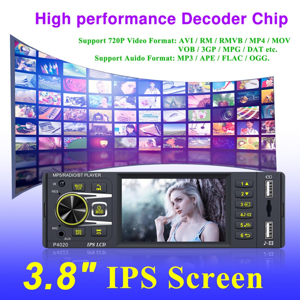 Radio Mp5 Player Auto Bluetooth Handsfree Telecomanda 2 x Usb Comenzi ...