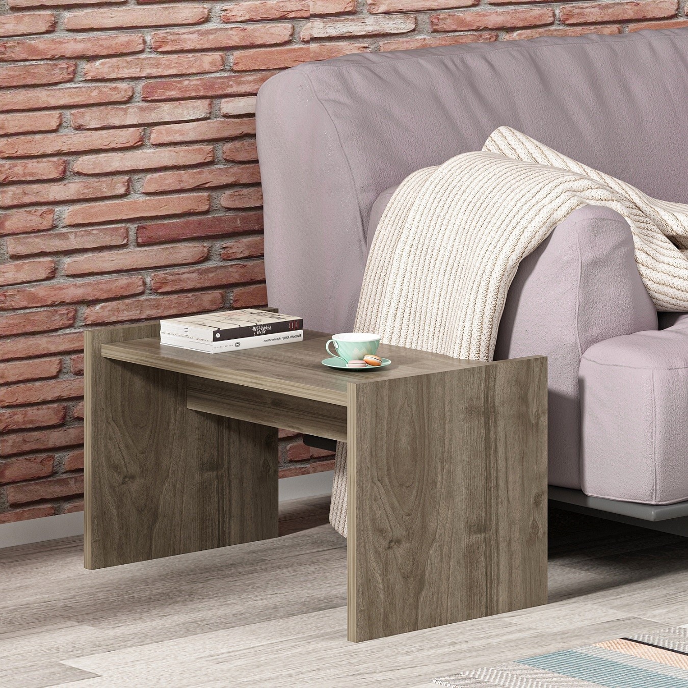 Masuta de cafea, Fall, Nuc, 35 x 63 x 35 cm - eMAG.ro