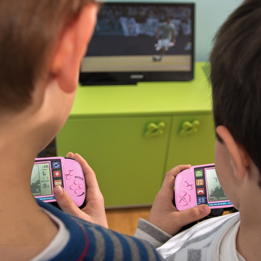 Consola joc de buzunar Tetris, Ronyes®, 9x17 cm, Ecran mare, 4 ani+ ...