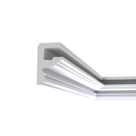 Bagheta decorativa pentru banda led din polistiren extrudat, alb 136×85 ...