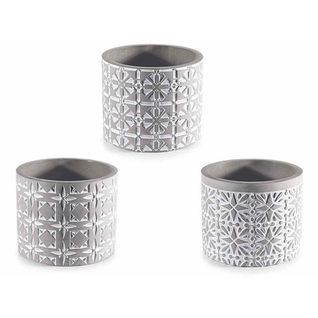 Set 6 ghivece flori gri alb 11x9.5 cm - eMAG.ro