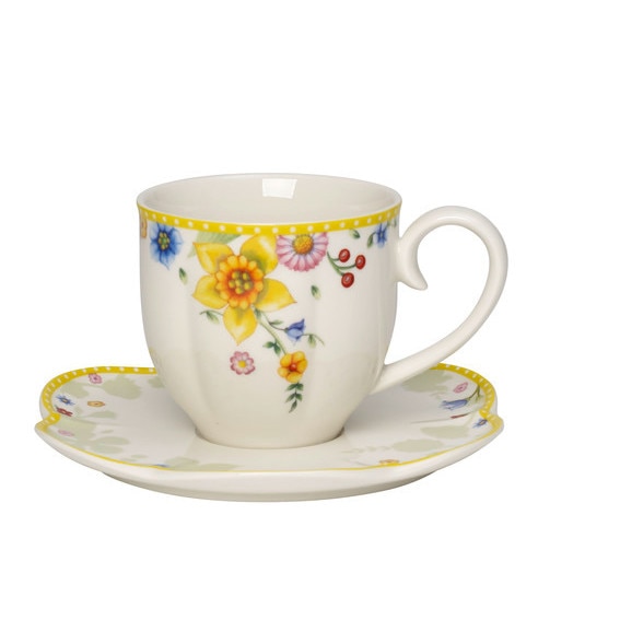 Ceasca cafea cu farfurie Spring Awakening, 0.26l, Villeroy&Boch-257542/ ...