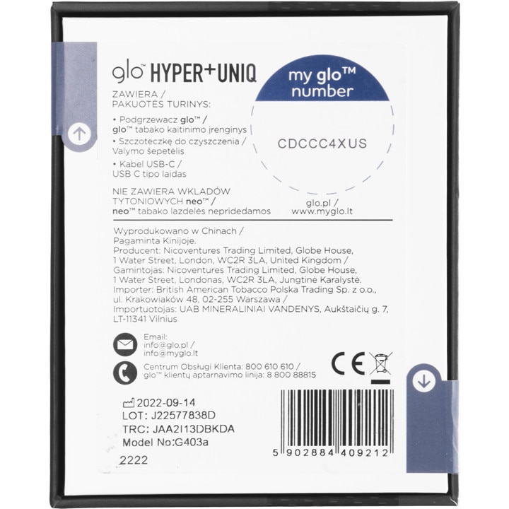 Dispozitiv, GLO, Hyper + UNIQ, Negru - eMAG.ro