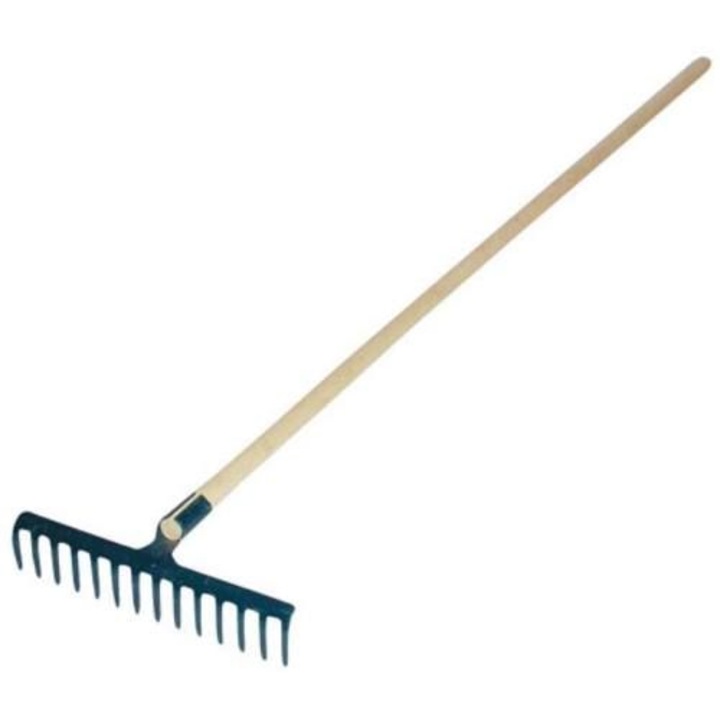 Grebla, Metal/Lemn fag, 41 cm, 16 dinti, Verde/Lemn - eMAG.ro