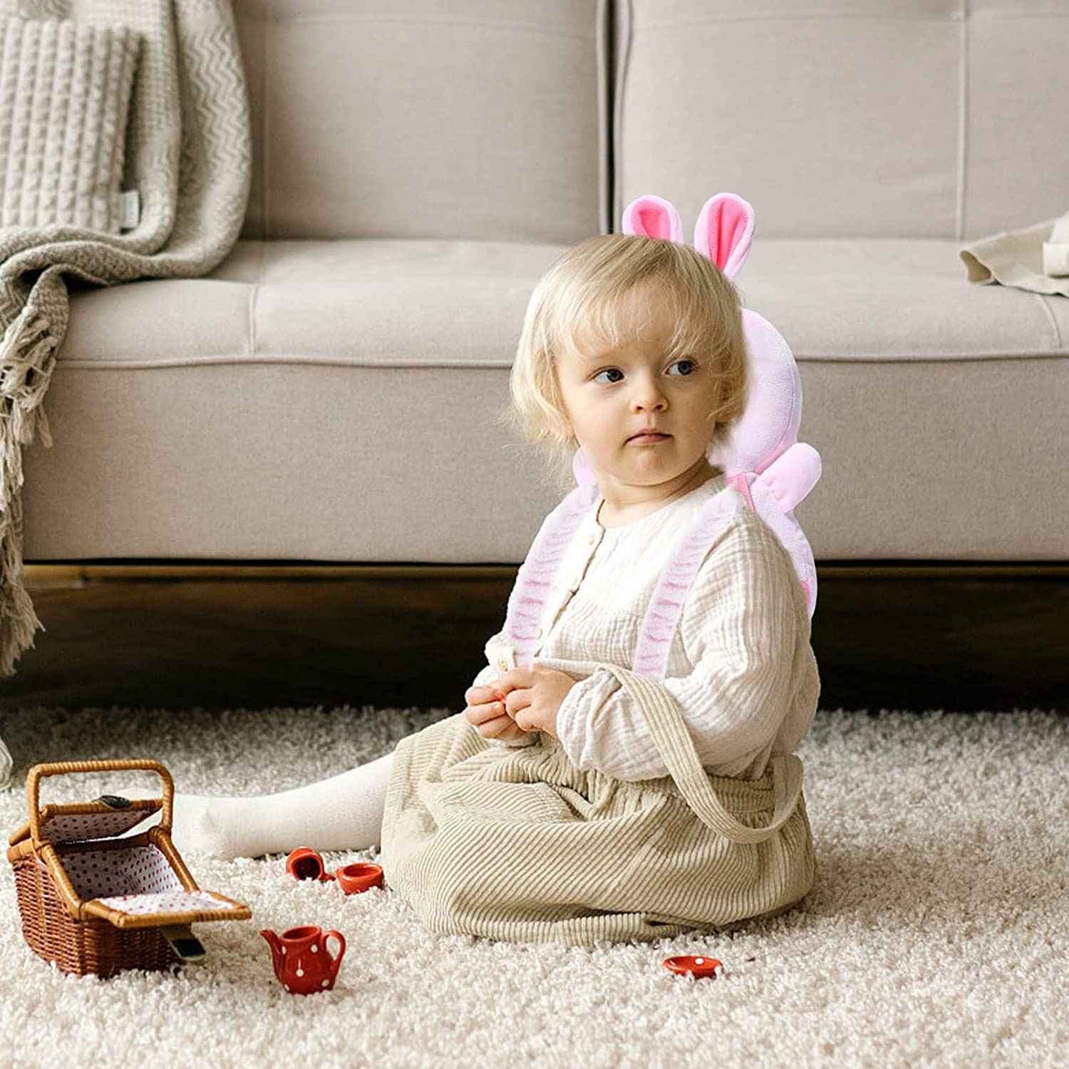 Perna pentru protectia capului bebelusului, Ronyes®, 0-3 ani, Iepure ...