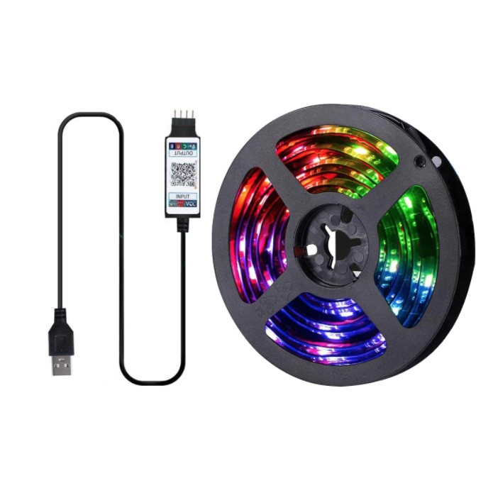 Kit Banda RGB LED TV modulara 4 prinderi cu Bluetooth 021AB - eMAG.ro