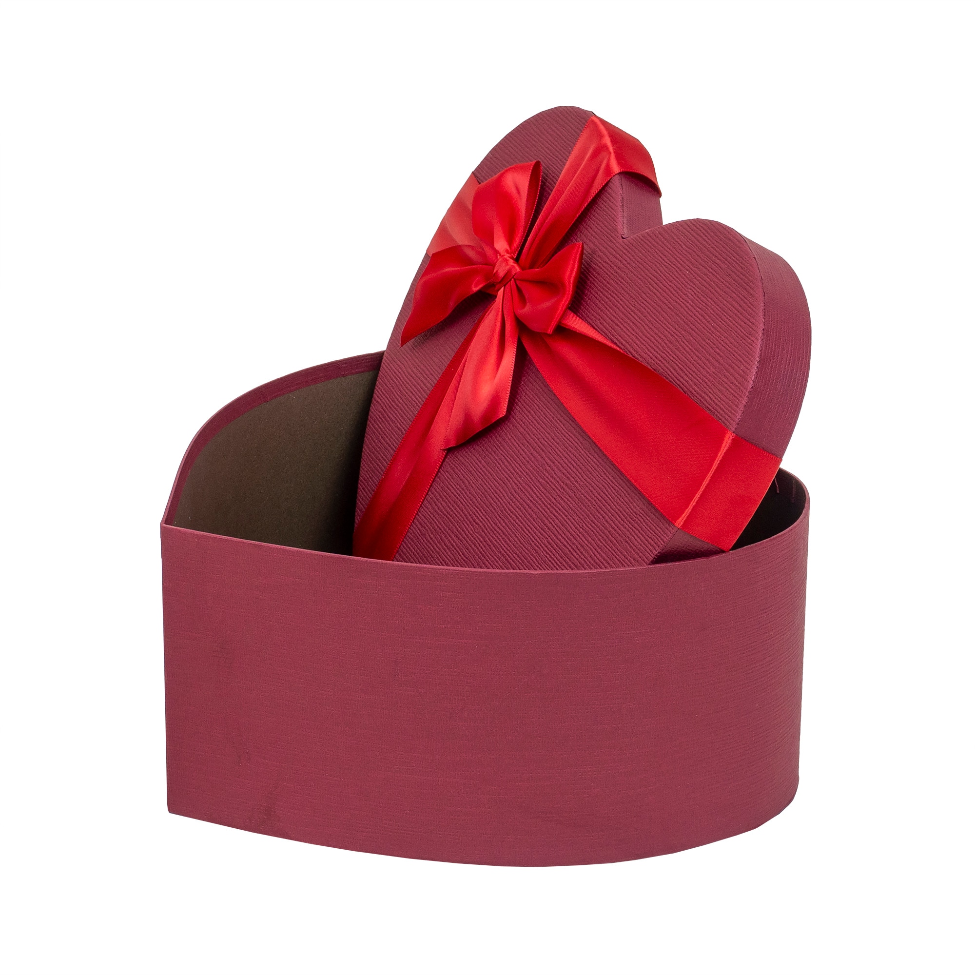 Set 3 cutii in forma de inima, grena CD2085-grena - eMAG.ro