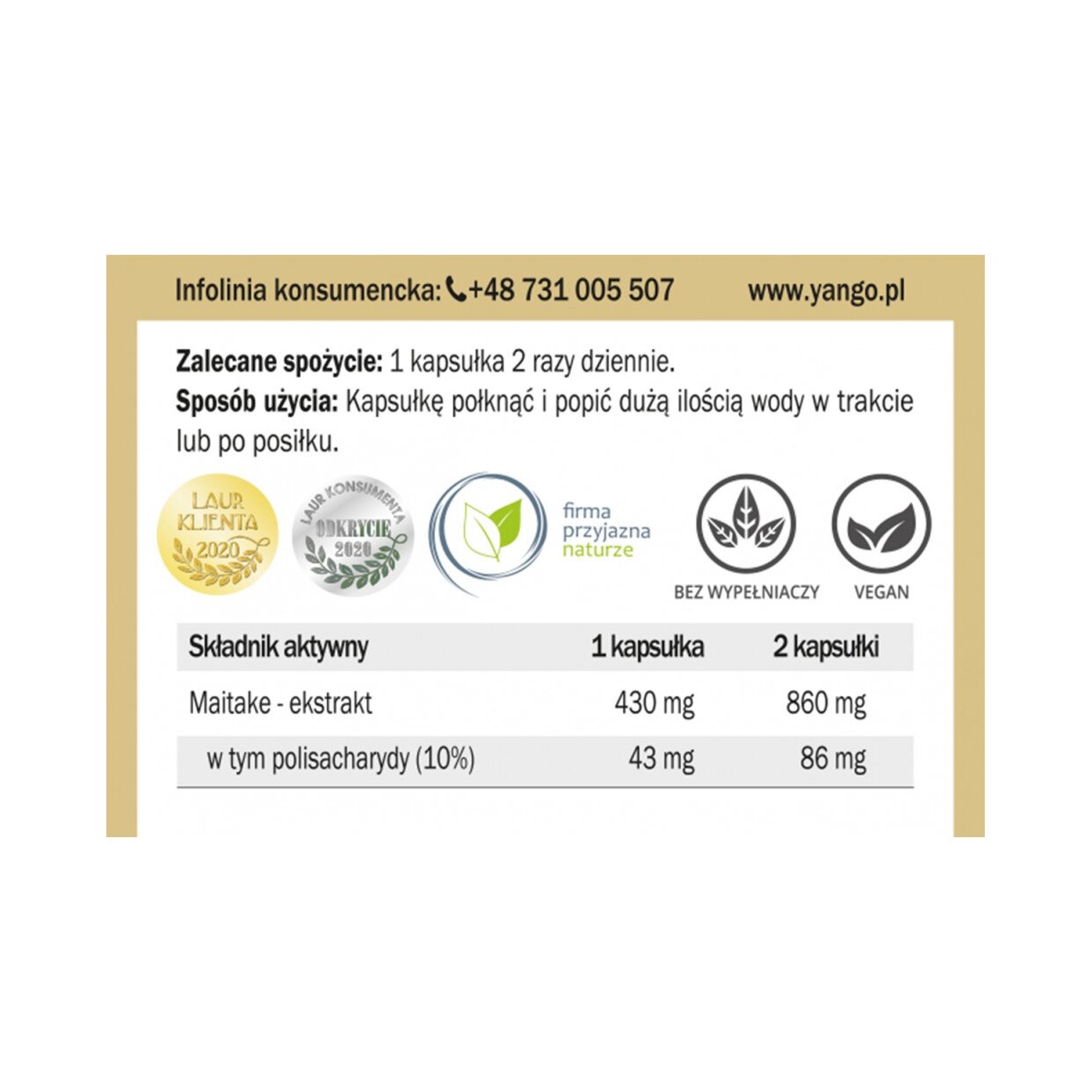 Flacon, Yango, Extract de polizaharide, 90 capsule - eMAG.ro