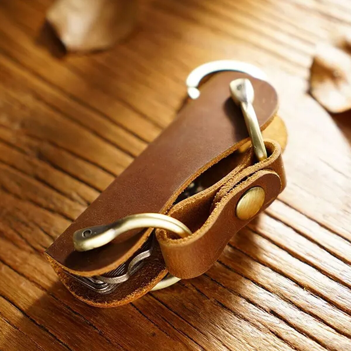 Organizator chei Lerods din piele naturala, port chei cu capacitate 10 ...