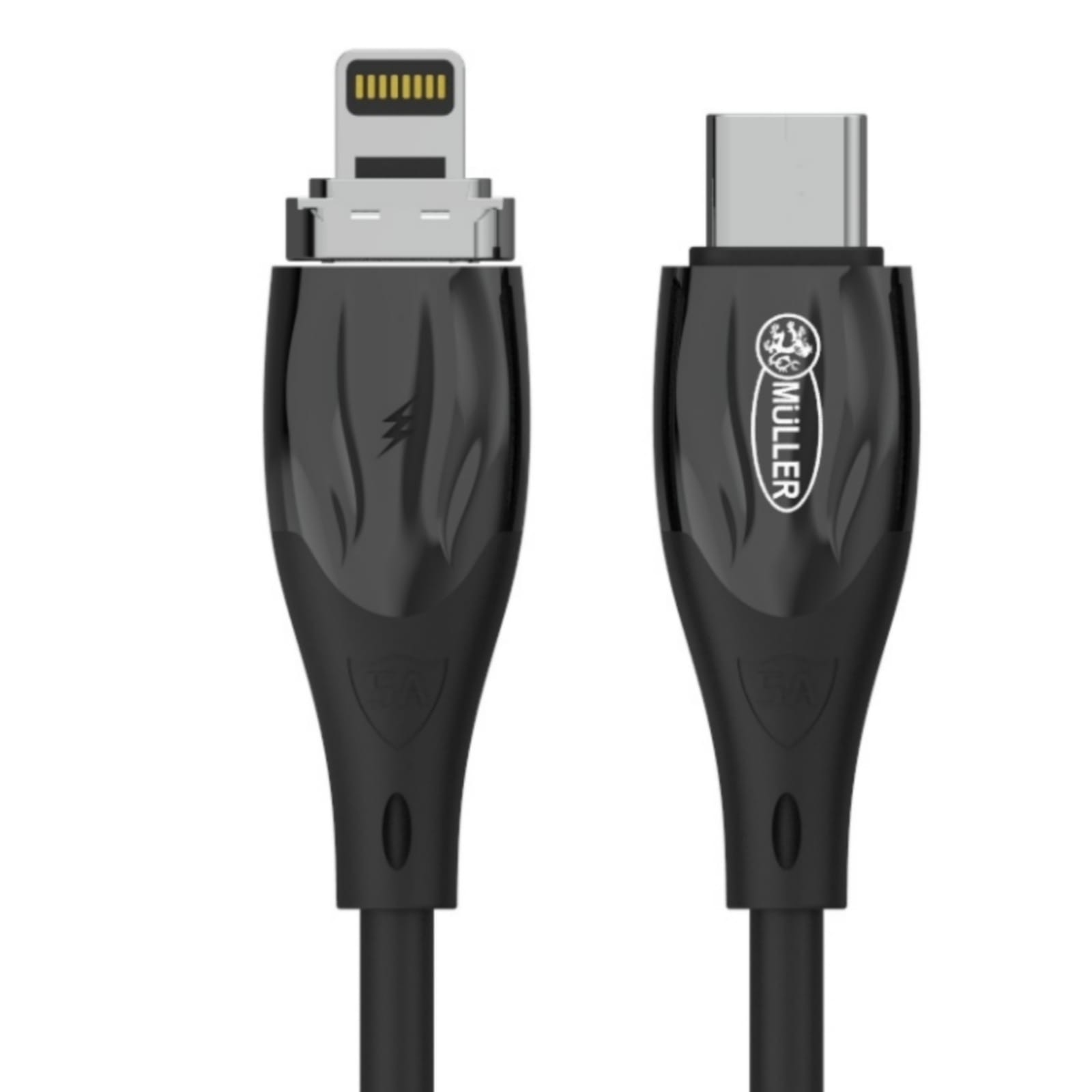 Cablu de date magnetic Muller 2 in 1, tip C lightning, Tip C Tip C, 5A ...