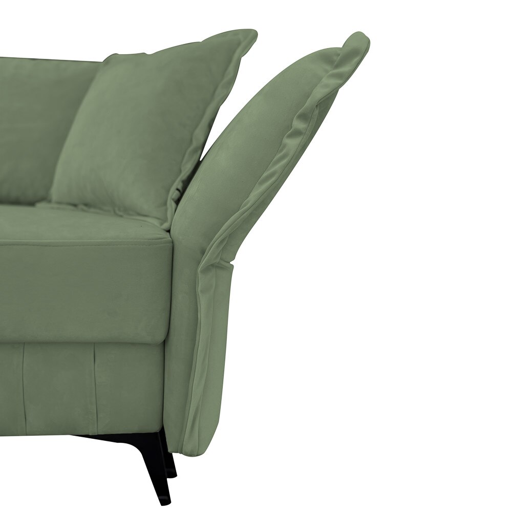 Canapea extensibila Moly cu lada de depozitare, verde maslin, F11 ...