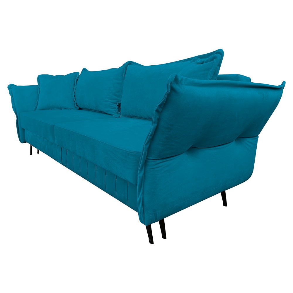 Canapea extensibila Moly cu lada de depozitare, turcoaz, F19, 240x90x82 ...