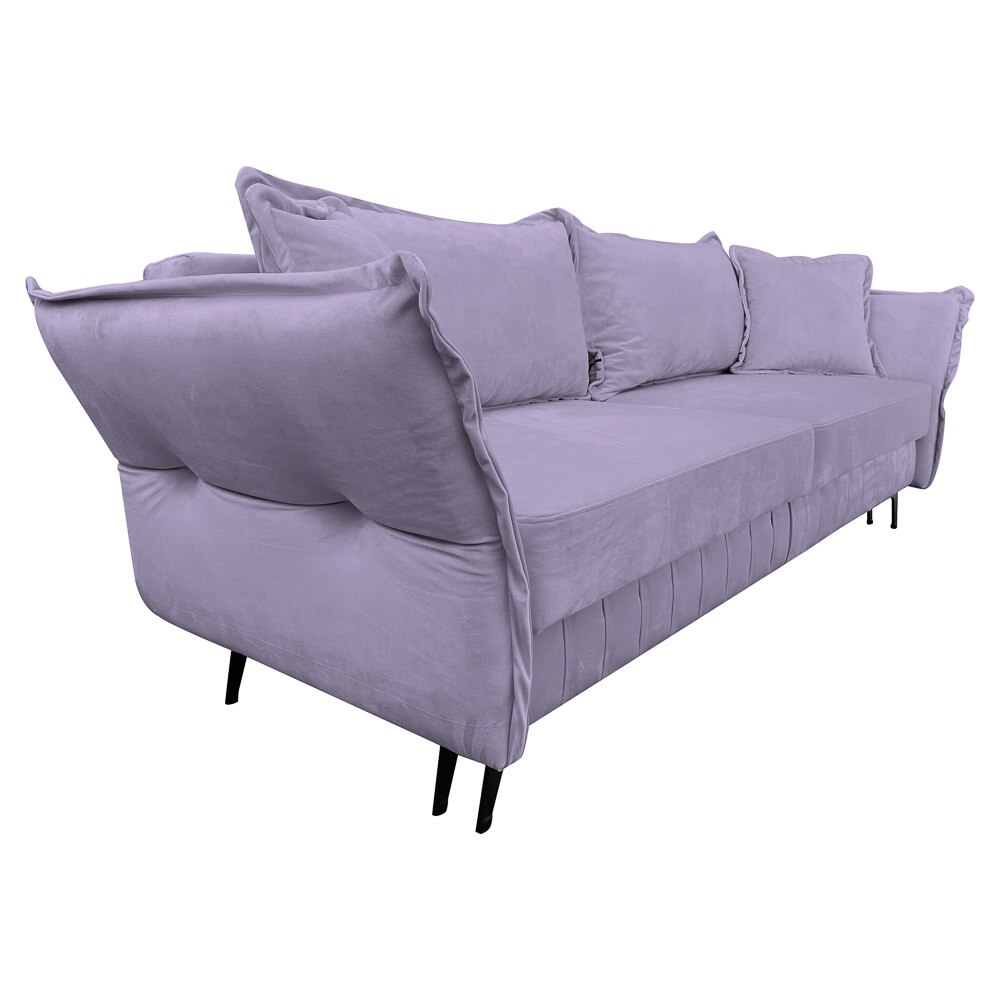 Canapea extensibila Moly cu lada de depozitare, mov pastel, F15 ...