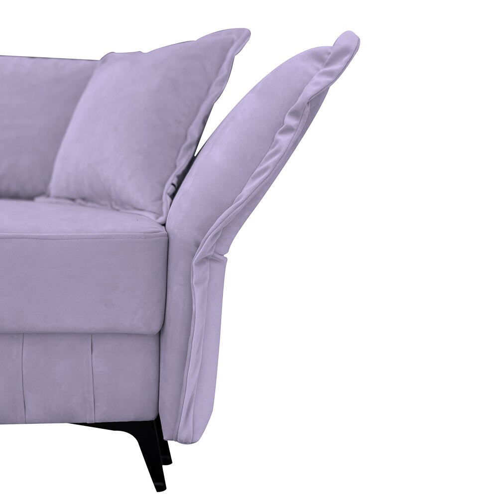 Canapea extensibila Moly cu lada de depozitare, mov pastel, F15 ...