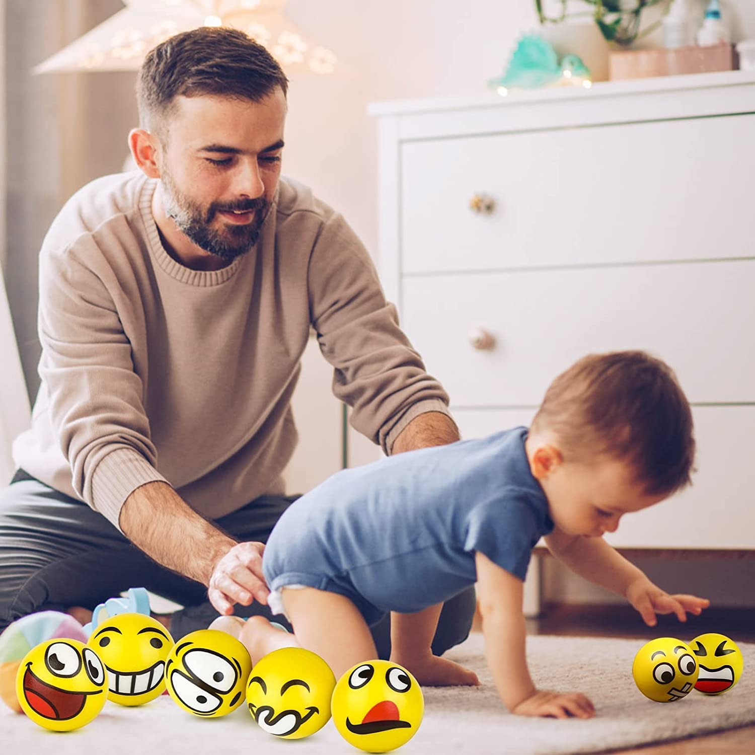 Pitikot Squishy játék, anti-stressz labda típusú, 12 érzékszervi labda ...