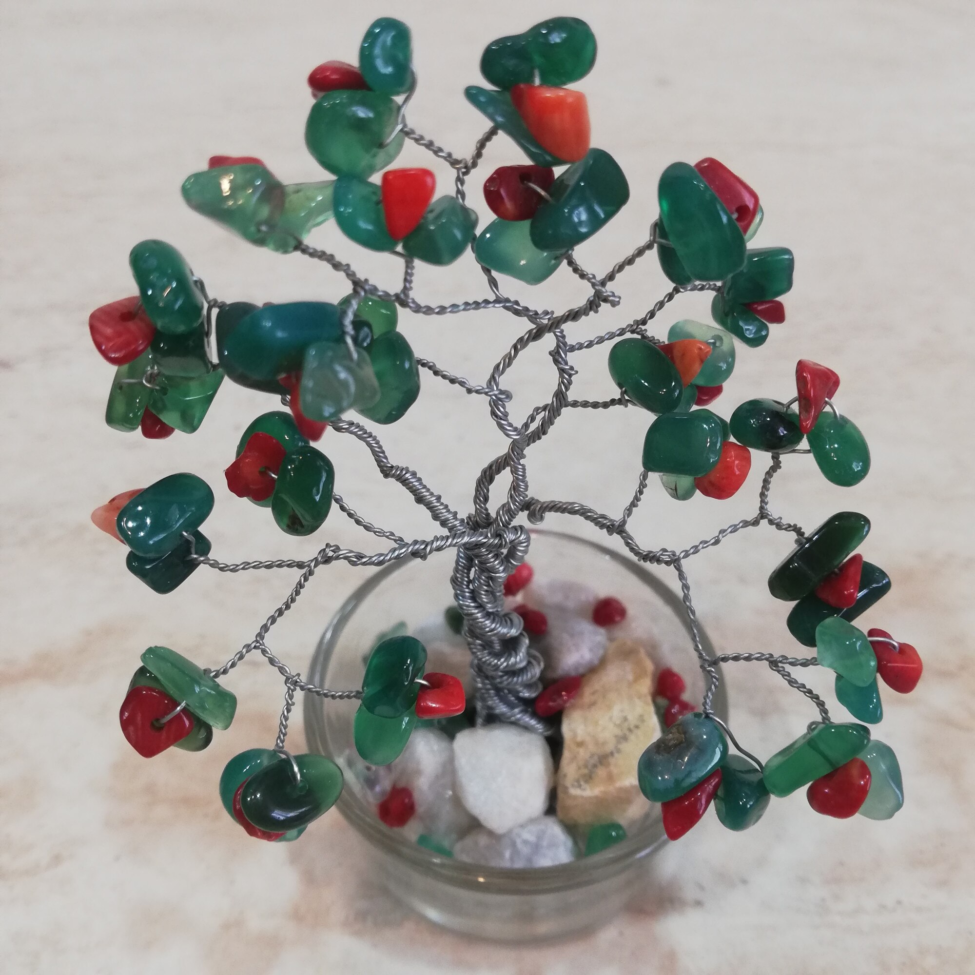 Copacul Vietii cu Cristale Semipretioase, Agate, Coral, Handmade - eMAG.ro