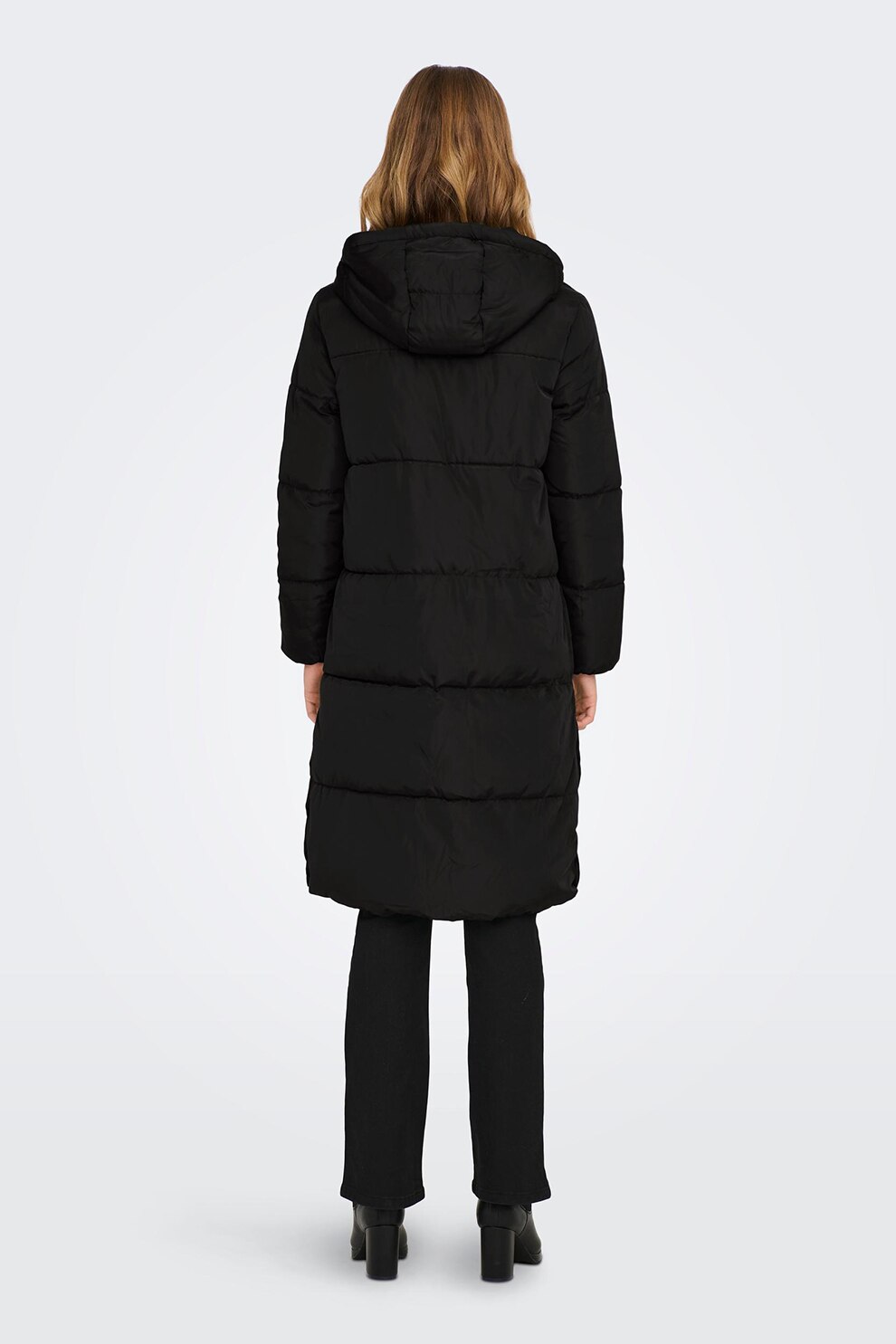 JdY, Geaca lunga cu vatelina, Negru, M - eMAG.ro