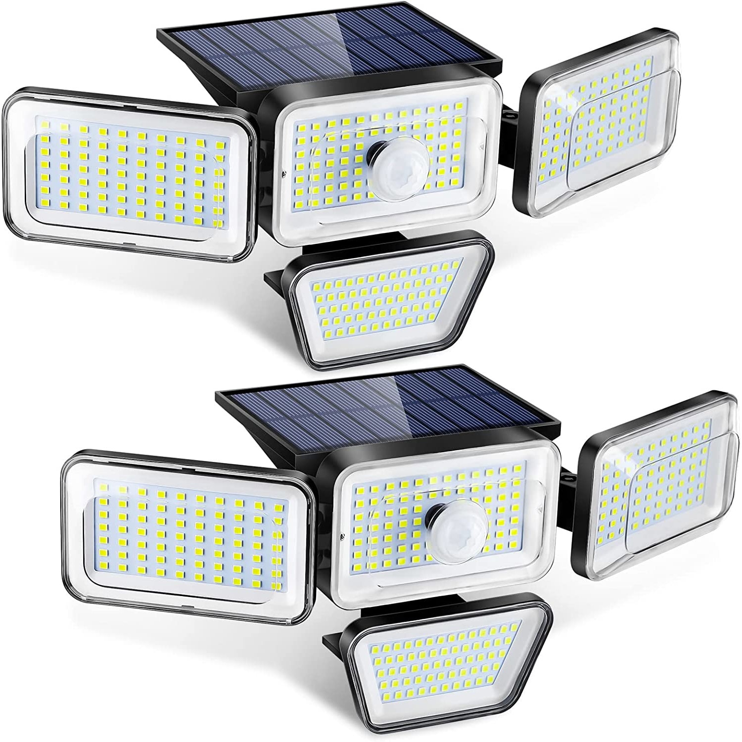 Lampa solara cu 4 panouri led reglabile, Zola®, 181 leduri ...