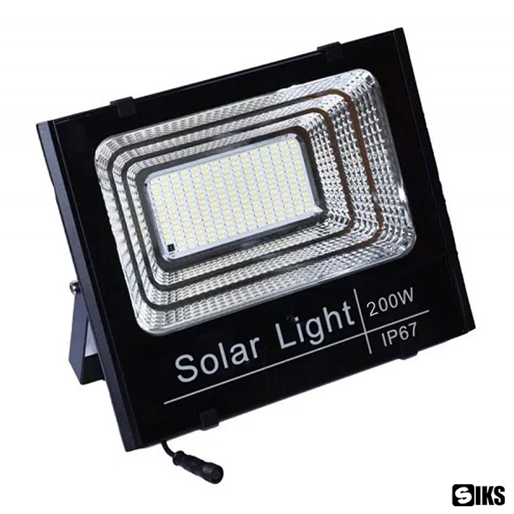 Proiector LED SIKS de Exterior De 200W Cu Panou Solar, Telecomanda Cu ...