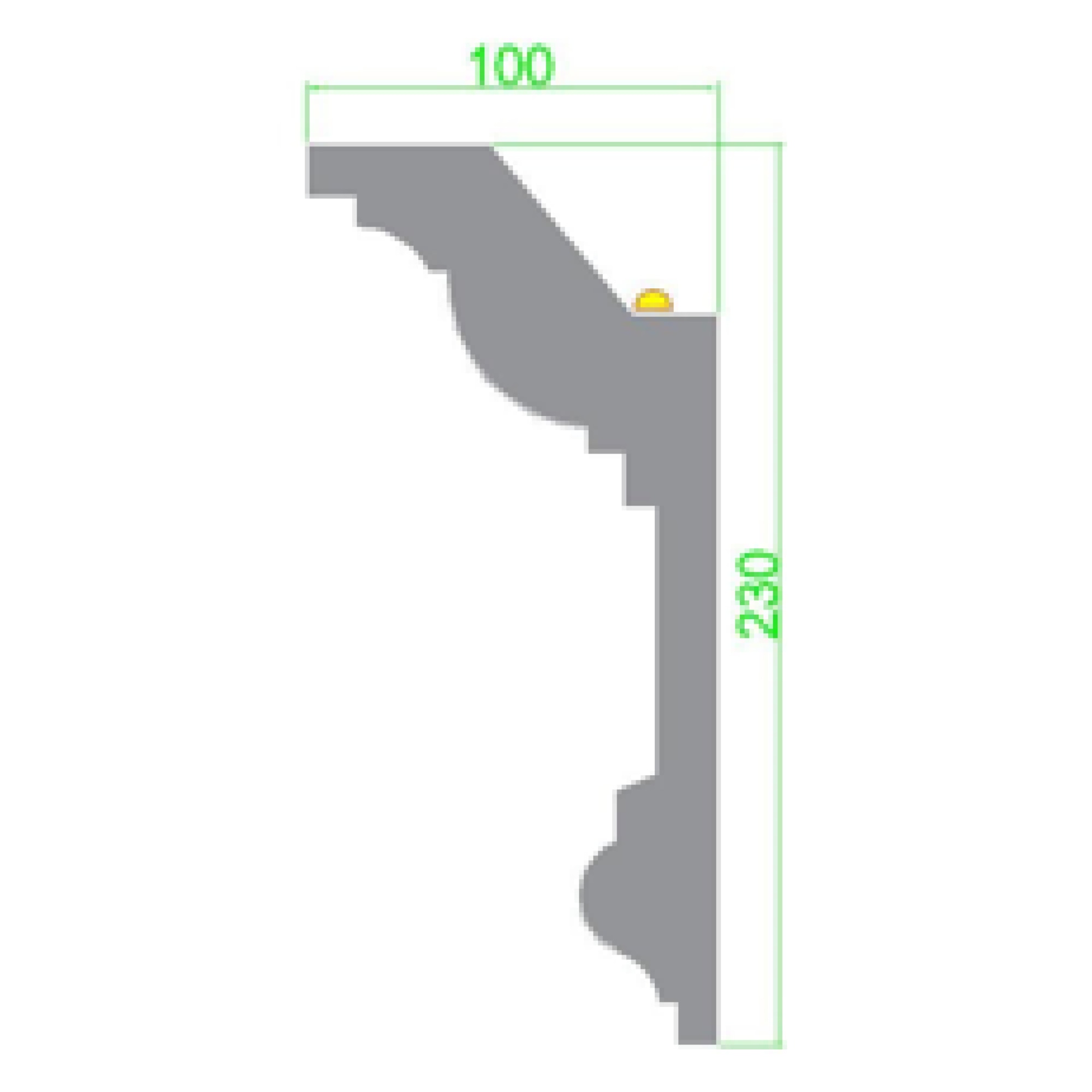 Scafa pentru banda LED T din polistiren extrudat de culoare alba H x ...
