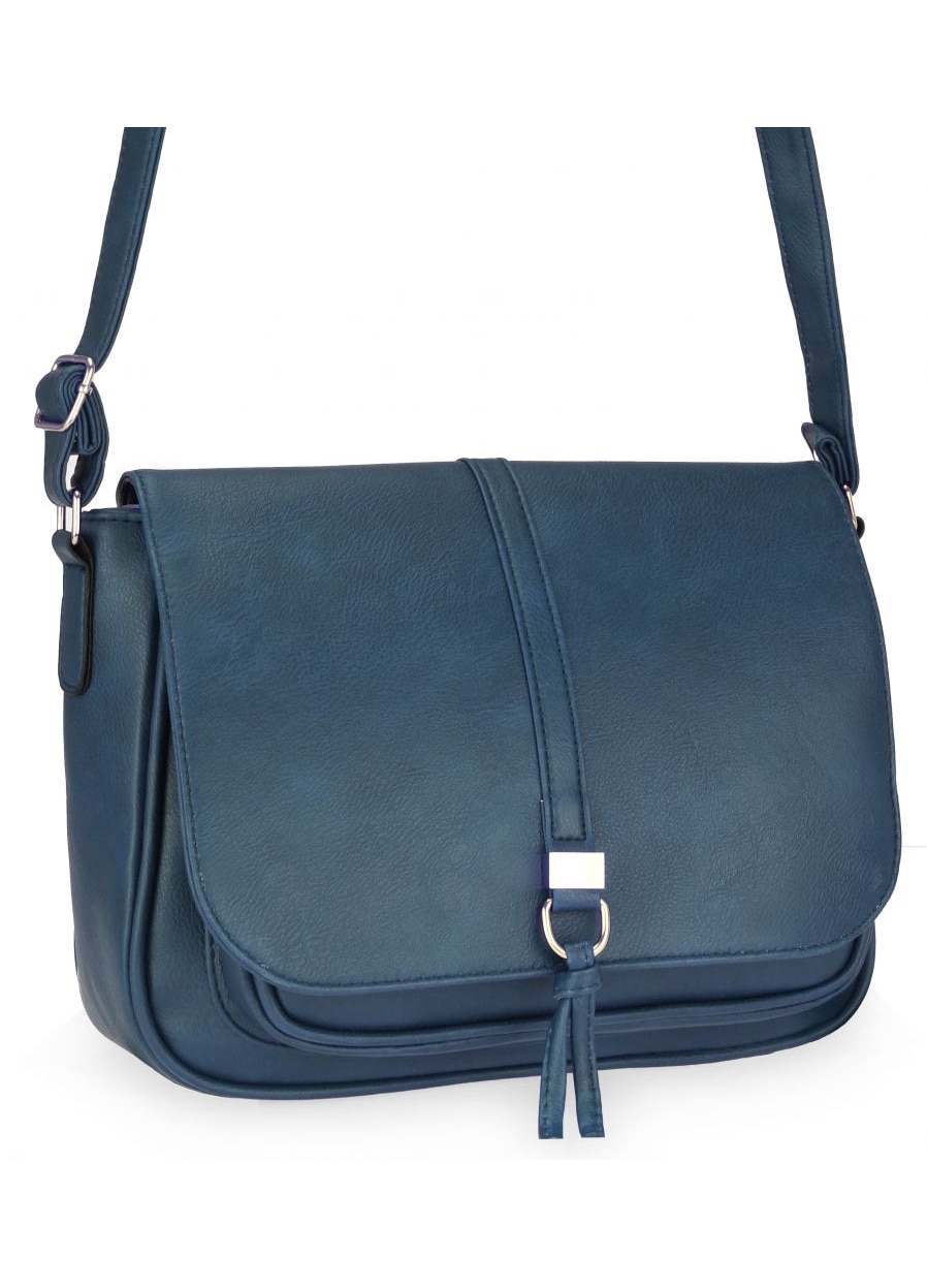 Geanta de umar dama, Adleys, Piele ecologica, 19x26x8cm, FB305 Albastru ...