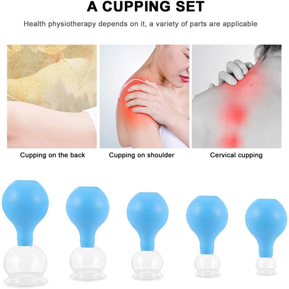 Set 5 Ventuze Din Sticla, LAIXIAOBEI, Cu Pompa Din Silicon, ideale ...