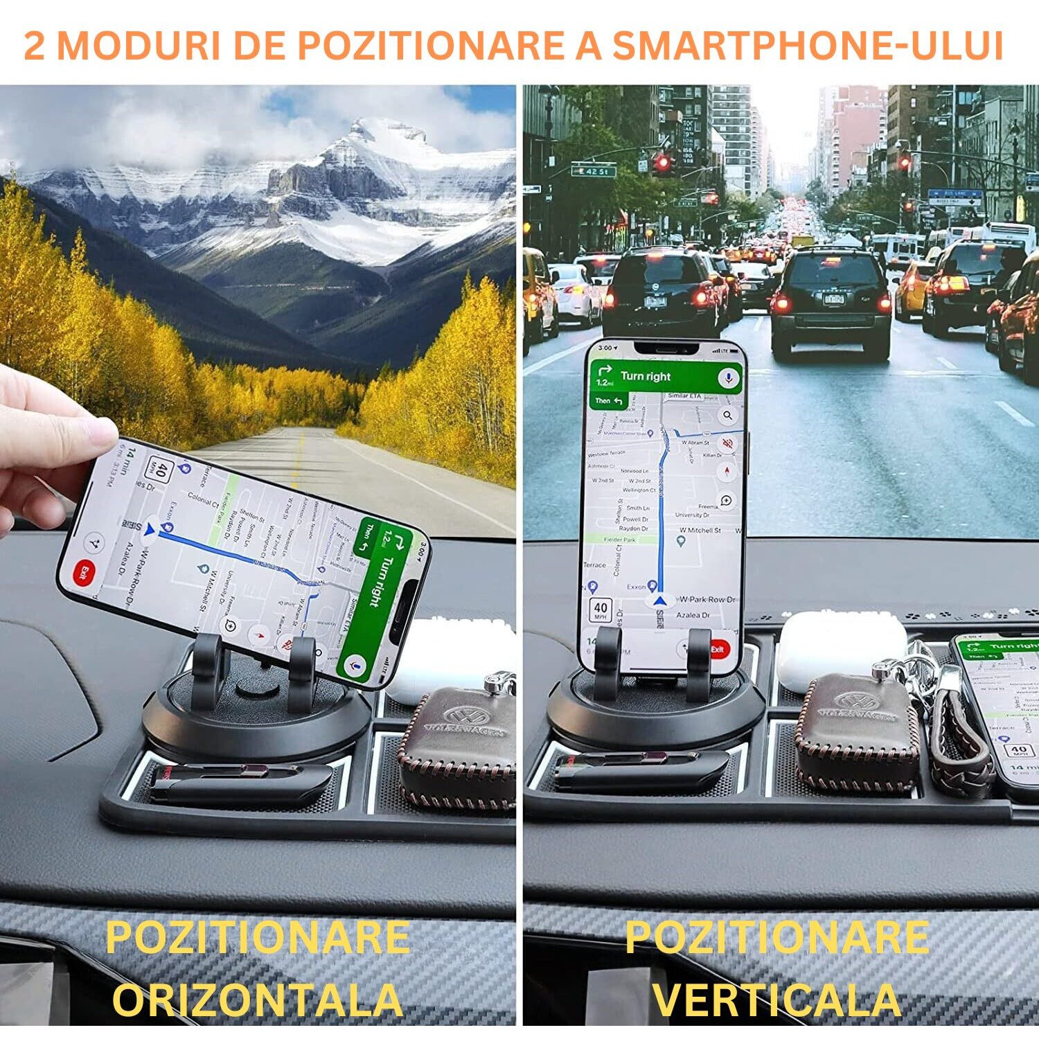 Suport numar telefon 4 in 1 antiderapant, HITTERGEM®, numar telefon ...