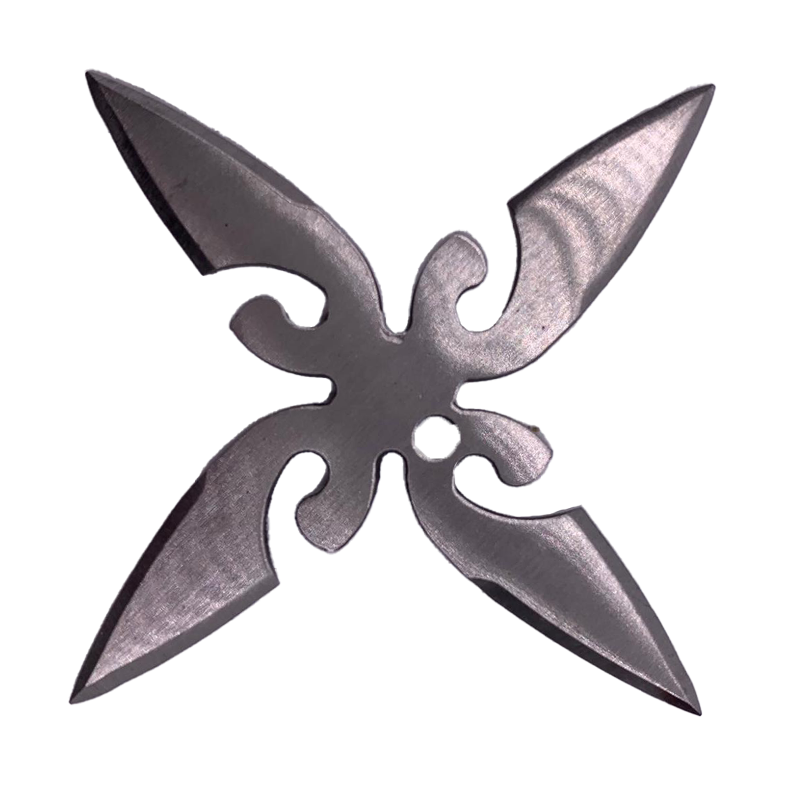 Steluta Ninja de Aruncat cu 4 Colturi, Forma Flacari, Argintiu, Dalimag ...