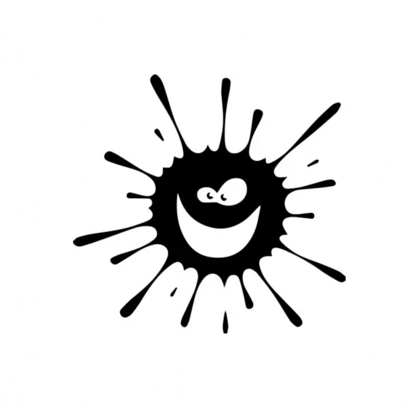 Стикер Splash Face 15 см, Creative Rey® - eMAG.bg