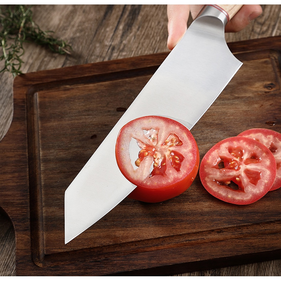 Cutit Bucatar Universal de 8 inch, cu Lama de 20.5 cm, Maner Lemn ...