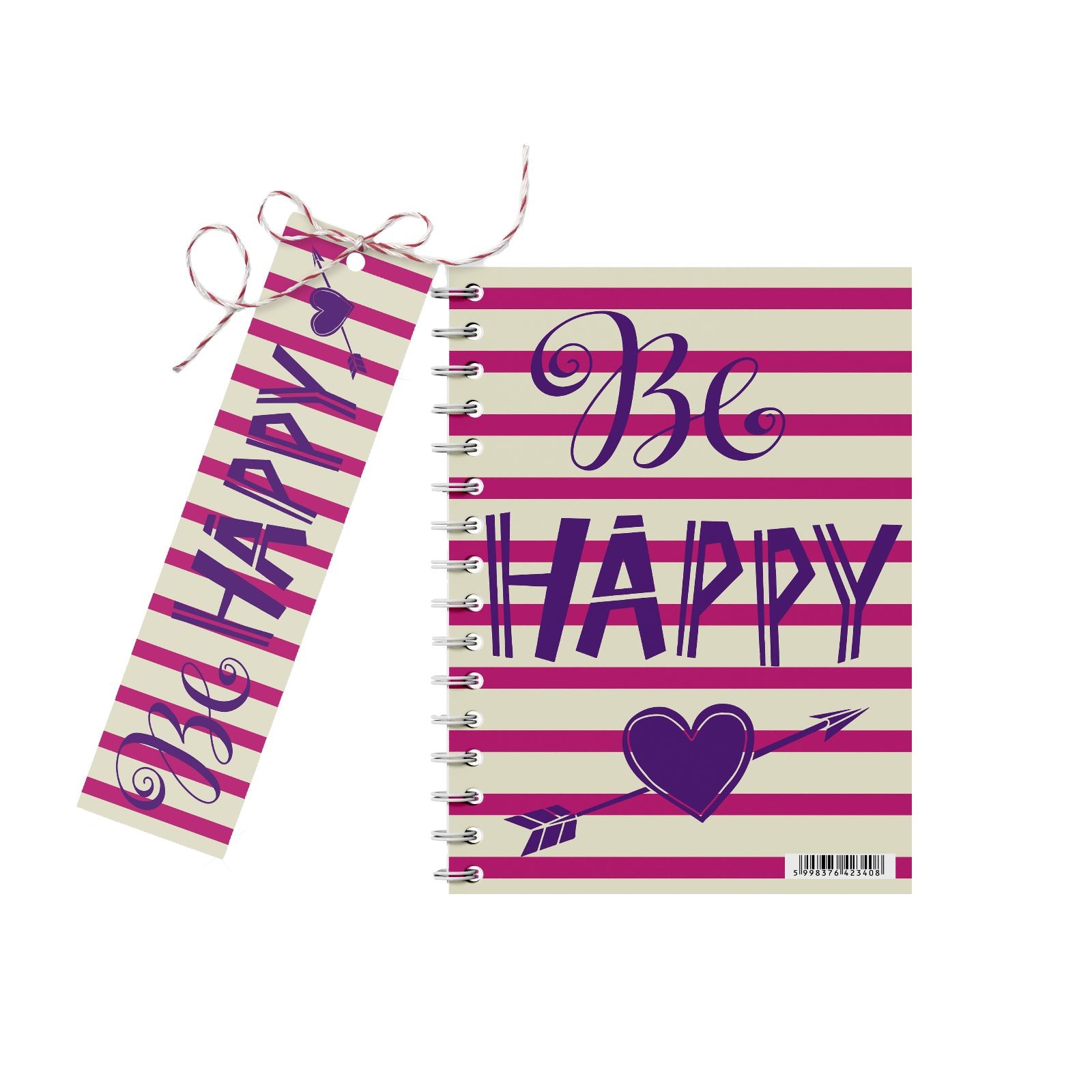 Carnetel A6 cu semn 100F spirala Be Happy AR - eMAG.ro