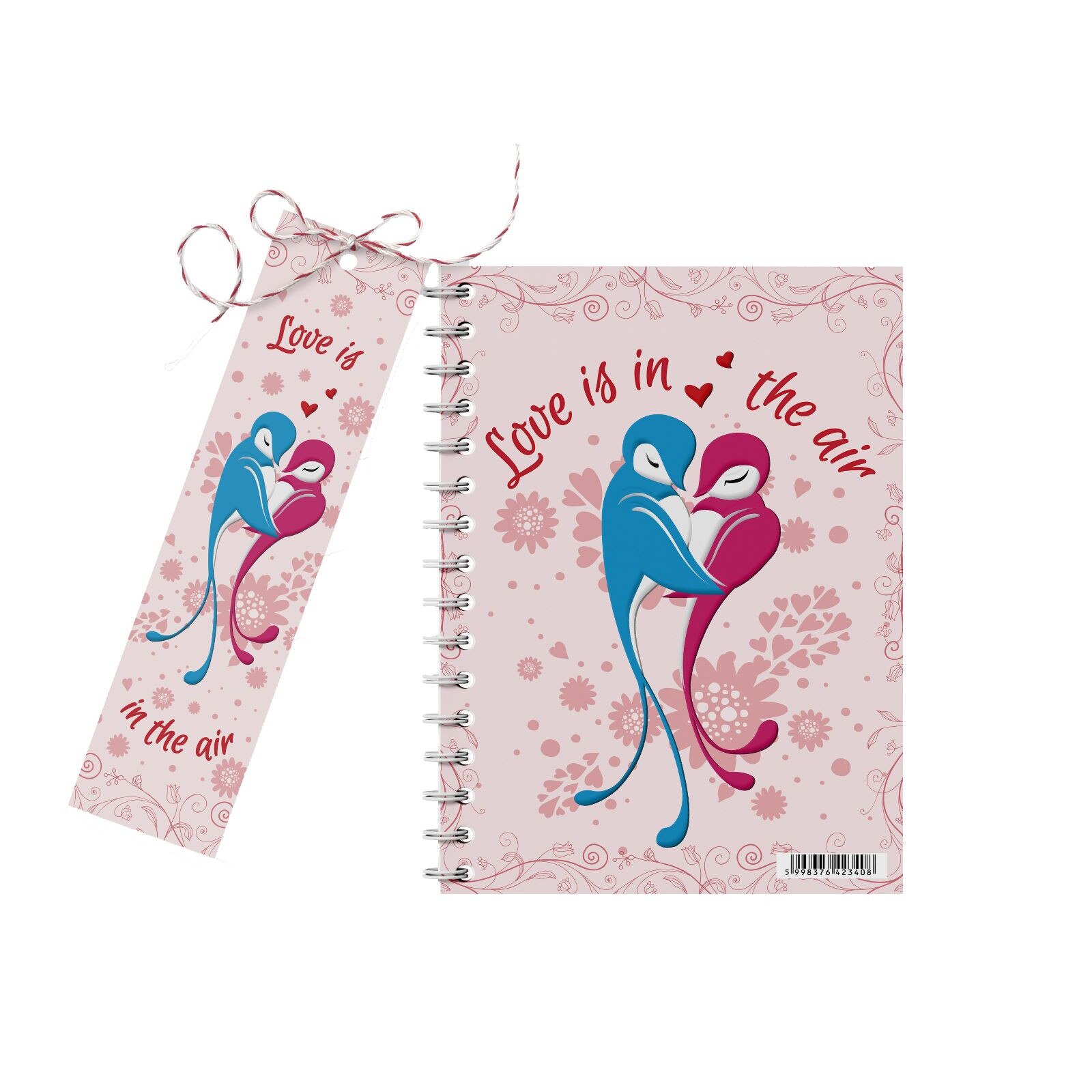 Carnetel A6 cu semn 100F spirala Love is in the air AR - eMAG.ro