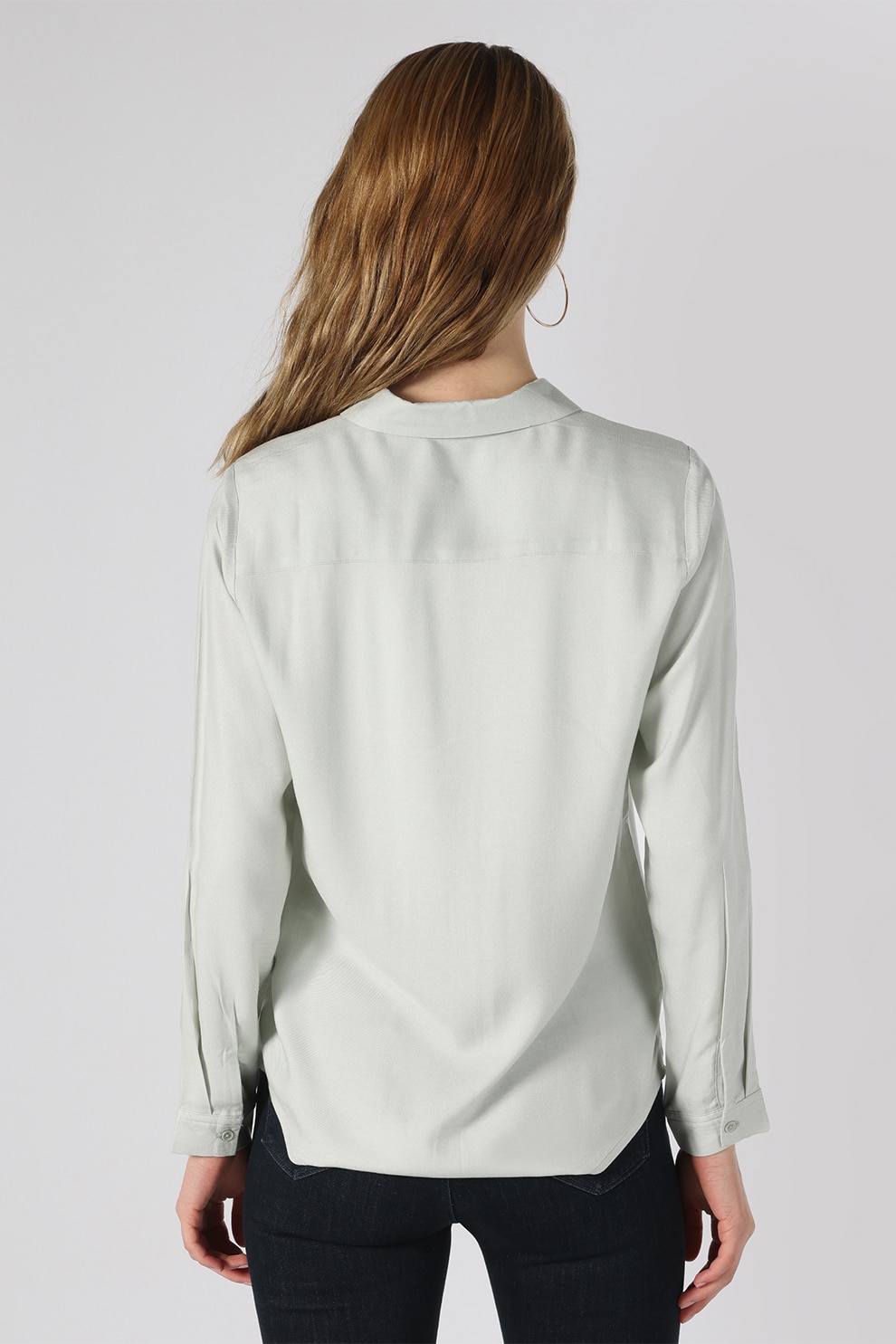 COLIN'S, Camasa regular fit cu guler ascutit, Verde pal, XL - eMAG.ro