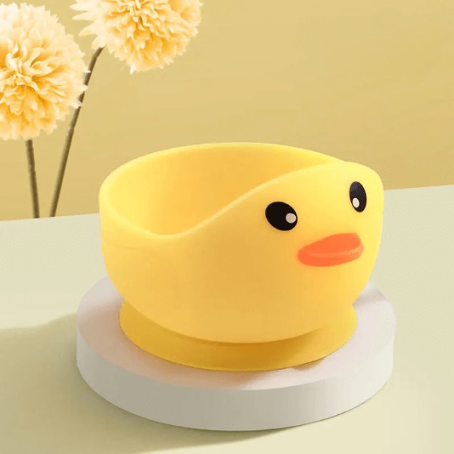 Set bol anti-alunecare din silicon si lingurita pentru diversificare ...