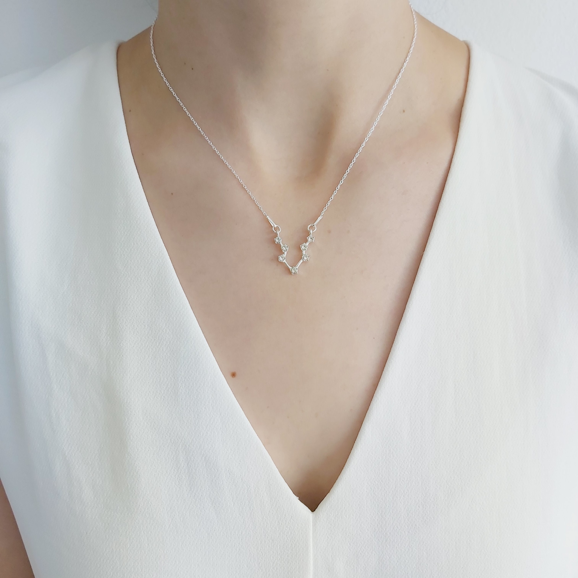 Colier Argint 925 placat cu rodiu cu cristale Swarovski® constelatie ...