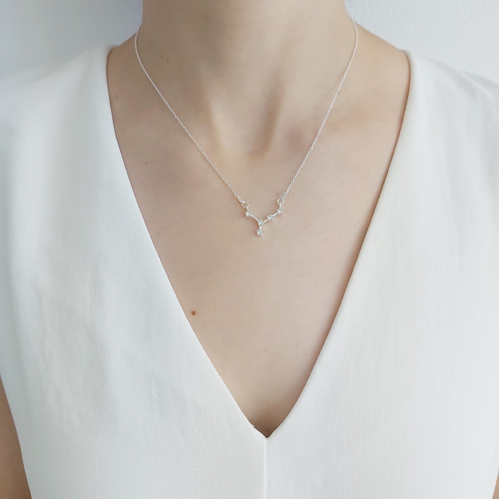 Colier Argint 925 placat cu rodiu cu cristale Swarovski® constelatie ...